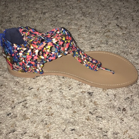 Shi by JOURNEYS | Shoes | Colorful Zipup Sandals | Poshmark